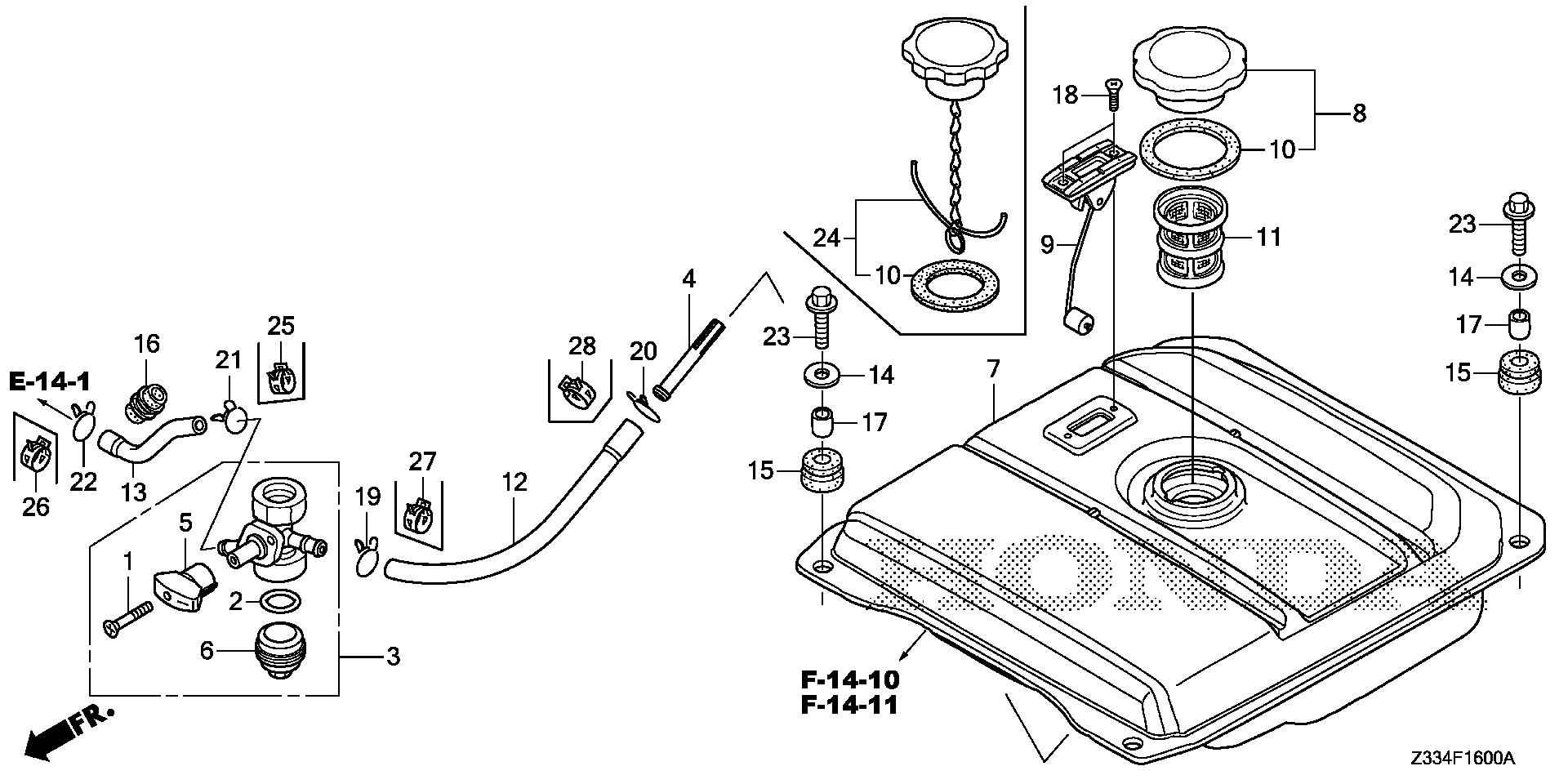 Parts for Generators EG EG4000 EG4000CL AT1/A EBGC-1500001-9999999 FUEL ...